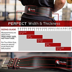 Dark Iron Fitness Black Weight Lifting Belt - Small - Men & Women - All Leather Gym Belts - Weightlifting, Powerlifting, Strength Training, Squat, Deadlift Workout Up to 600 Lbs