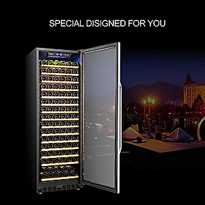 Lanbo Compressor Built-in Single Zone Wine Cooler with Safety Lock, 171 Bottles