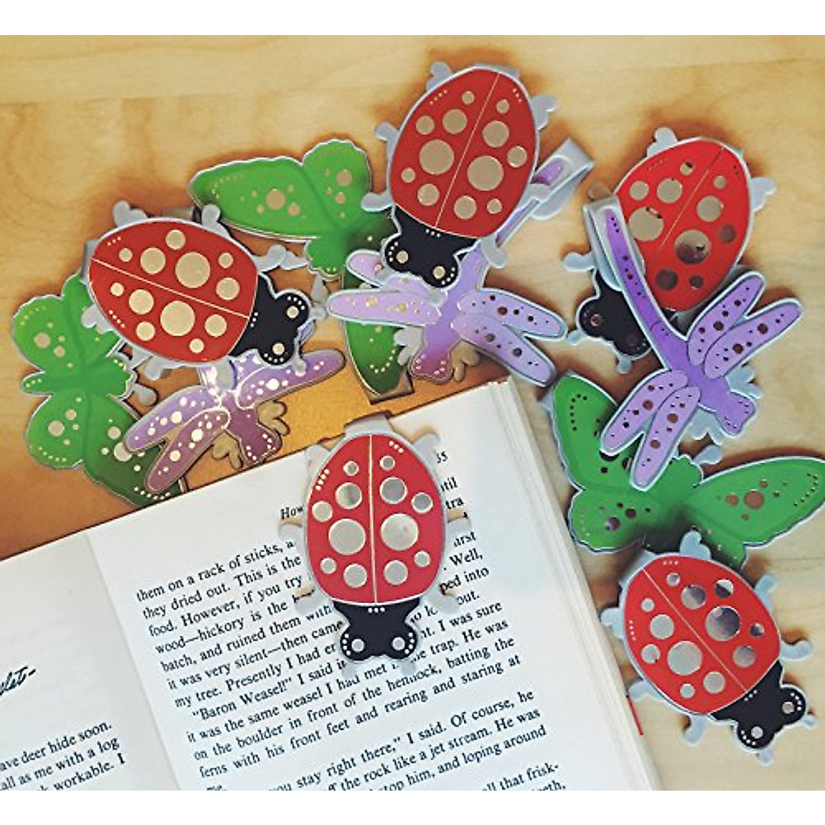 Page Marks (Clip-over-the-page bookmarks) SET OF 12 - Funny Animal Bookmark Set - Ideal for Bookworms,Readers Gifts for Children, Boys, Girls, Teens and kids of all ages will love our designs!