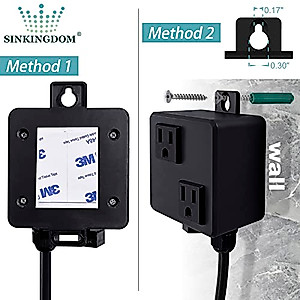 SINKINGDOM Garbage Disposal Air Switch Kit Sink Top with Long Button,Matte Black(Brass cover)