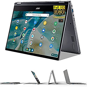 acer 2023 Newest Premium Spin514 2in1 Chromebook: 14" FHD IPS Touch Display, Powerful AMD Ryzen3(Up to 3.5GHz), 8GB RAM, 128GB eMMC SSD, AMD Radeon Graphics, USB-C, WiFi, BT, Backlit-KYB, Chrome OS