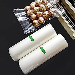 MAGIC SEAL Chamber Vacuum Sealer Bags Rolls, Clear 12’’×50’ Smooth Flat Rolls 2 Pack, BPA Free Great for Food Vac Storage or Sous Vide, Puncture Prevention, Commercial Grade (12''x50'-2 rolls)