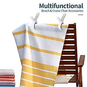 TRENDYSUPPLY 9 Pack Beach Towel Clips, Plastic Clothespin, Heavy Duty Laundry Clips to Keep Your Towel, Clothes, Blankets from Blowing Away, Clothes Pegs, Strong Clamps for Cruise Chairs(Blue)