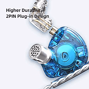 KZ Zax Metal Headset 7BA+1DD Hybrid 16 Drivers HiFi Bass Earbuds in Ear Monitor Headphones Sport Noise Cancelling Earphones(No mic,Black)