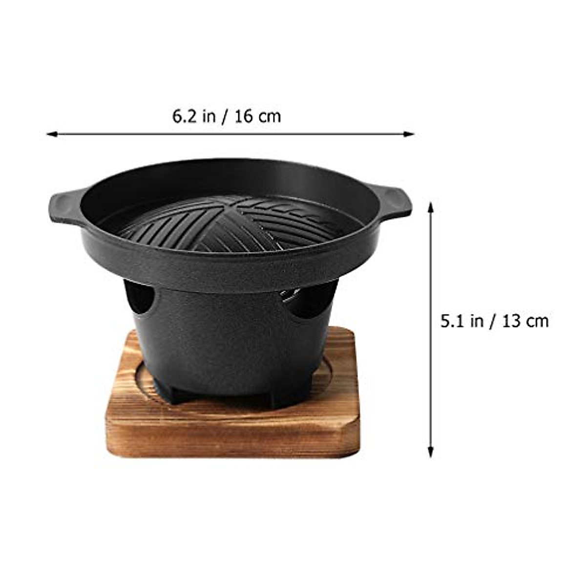 Happyyami 1Set Grill Charcoal Korean BBQ Metal Roasting Rack japanese plate Baking Tool turkey roasting rack Baking Oven Roasting Oven Food Carbon Furnace camping stove aluminum Ham barbecue