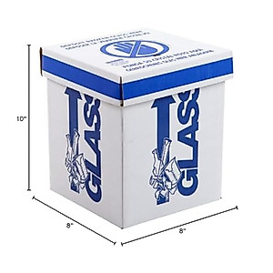 Small Glass Disposal Box, Bench Model, 8" x 8" x 10", case/6
