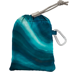 ChicoBag Vita Designer Reusable Tote Bag with Carabiner Clip | Compact Reusable Shopping Bags | Eco Friendly | Calm