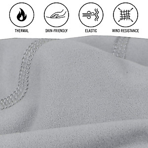 BALEAF Winter Hats Thermal Skull Cap for Men Women Ear Warmers Cold Weather Gear Helmet Liner Cycling Running Ski Black Grey