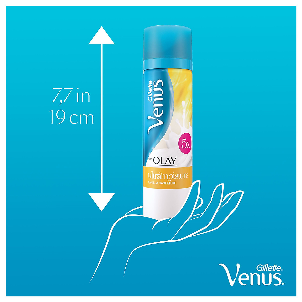 Gillette Venus with Olay UltraMoisture Vanilla Cashmere Women’s 6oz Shave Gel - Pack of 6