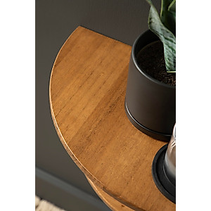 Kate and Laurel Jalla Wooden Floating Side Table, 18 x 10 x 14, Natural Rustic, Modern Solid Wood Wall-Mounted End Table with Shelves for Extra Storage and Added Functionality