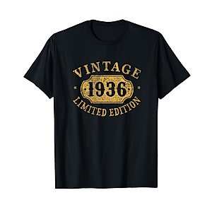 88 years old 88th Birthday Anniversary Best Limited 1936 T-Shirt