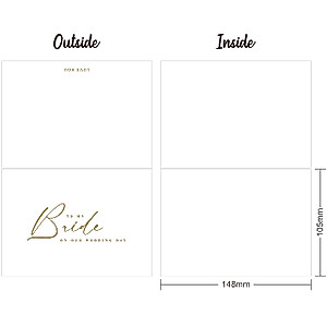 PartyGifts&beyond 2 Pcs To My Groom and To My Bride On Our Wedding Day Card Couples Wedding Cards for Bride and Groom Gifts(GB)