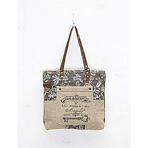 Myra Bags Old Key Upcycled Canvas Tote Bag S-0738