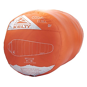 Kelty Cosmic 0 Ultra 4 Season Down Mummy Sleeping Bag, Winter Camping Backpacking Sleep System, 800 Fill Dridown, Regular