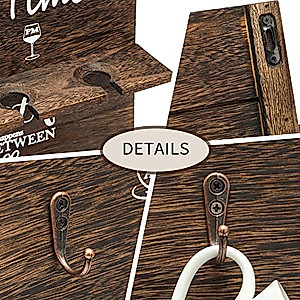 GOARTGIF Unique Birthday Gifts for Women Who Has Everything,How To Tell Time Am Pm,Housewarming Gifts For Women or New Home,Coffee And Wine Holder Sign,Women Birthday Gifts Ideas for Mom