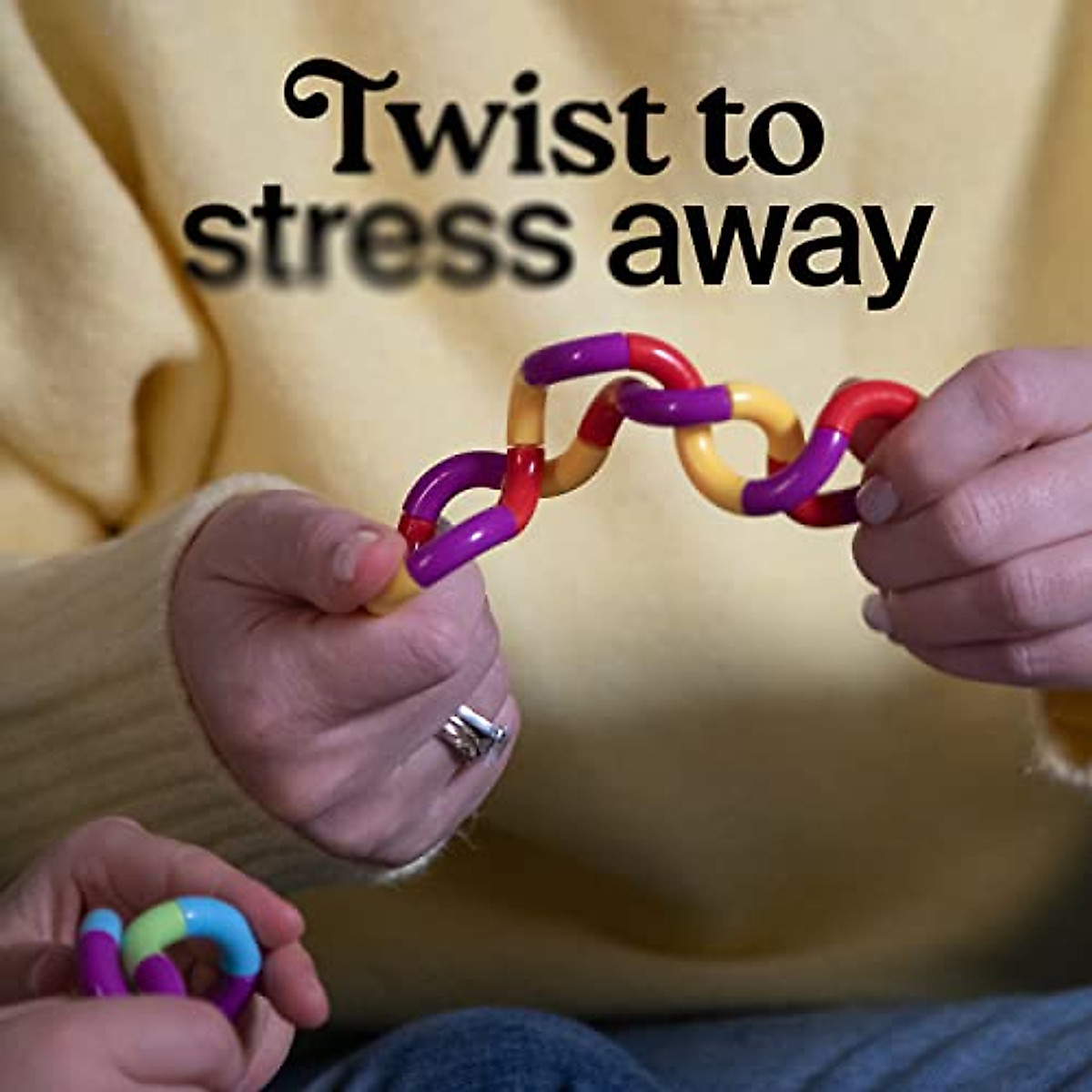 Boxgear 6pc Multicolored Fidget Toys for Kids, Boys, Girls, Adults - Best Sensory Items for Autism, Relaxation, Stress, Decompression - Squeeze, Twist, Chain Spinner Alternative Gift