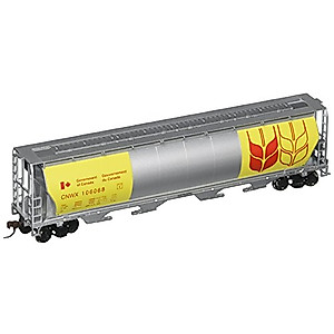 Bachmann Trains - Canadian 4 Bay Cylindrical Grain Hopper - Government of Canada - Yellow - HO Scale