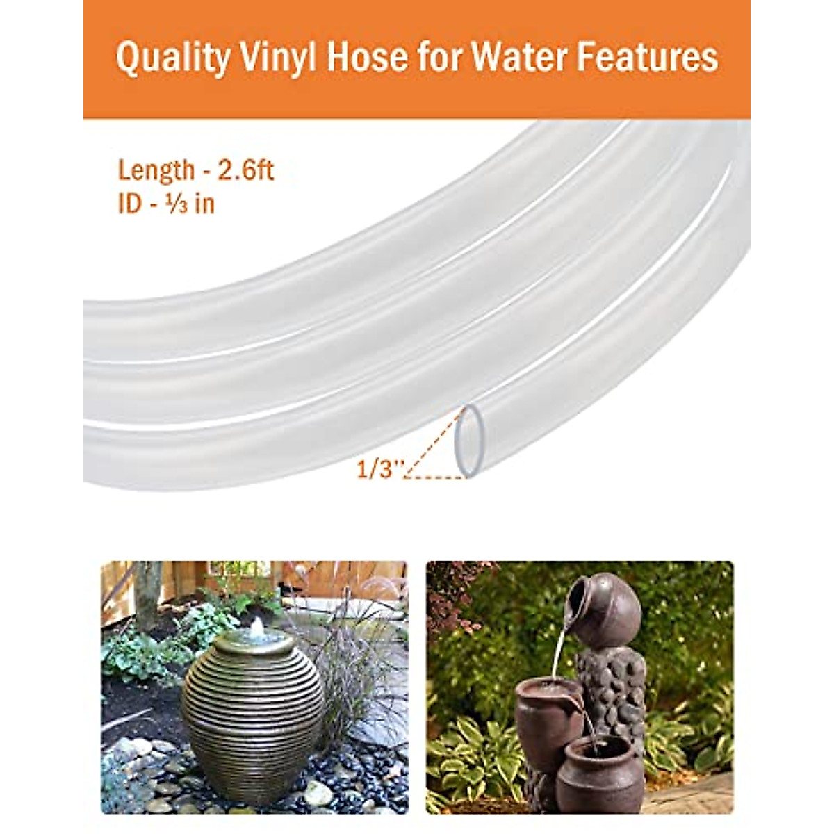 Kulife 210GPH Submersible Water Pumps (800L/H, 10W) Fountain Pump Pond Pump Aquarium Water Pump with Flow Control and Hose for Fish Tank, Fountain, Waterfall, Filtration, Water feature, Hydroponics