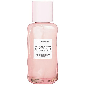 Glow Recipe Mini Watermelon Glow BHA + PHA Pore-Tight Facial Toner - Mild Exfoliating Toner with Hyaluronic Acid, Cactus Water, Soothing Cucumber + Tea Tea Extract, Travel-Size (40ml)