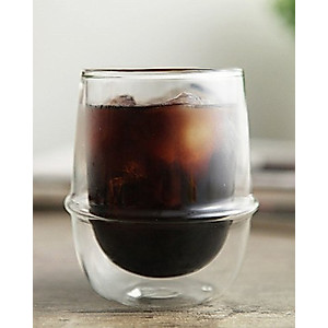 KINTO 23107 KRONOS Double Wall Coffee Cup, 8.5 fl oz (250 ml), Heat Resistant Glass, Microwave and Dishwasher Safe, Gift, Present