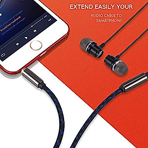 Ruaeoda Headphone Extension Cable 20 ft, 3.5 AUX Extension Cable Male to Female 3.5mm Stereo Audio Extension Cable Aux Jack Extender Double Shielded Braided Long 1/8 TRS aux Cord Extender