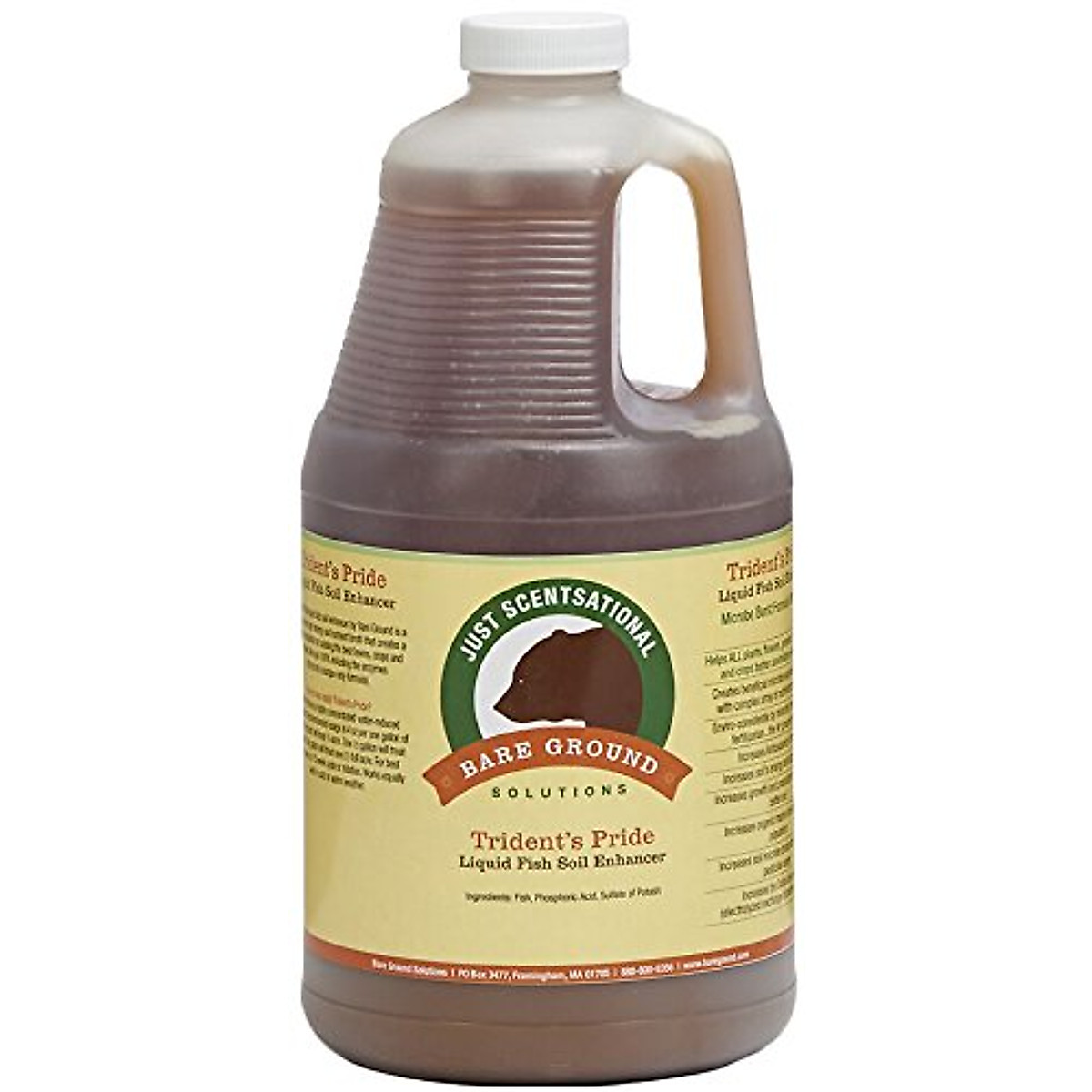 Just Scentsational Bare Ground Solutions TP-64G Trident's Pride Organic Liquid Fish Hydroponic Soil Fertilizer, 64 oz (2 Quarts)