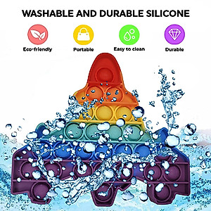 A Plus Formula Pop It Toy - Push Bubble Fidget - Sensory Silicone Stress Reliever - Autism Special Needs - Game Toys - for Toddlers, Kids, Children, Adults (Ice Cream Cone Soft)