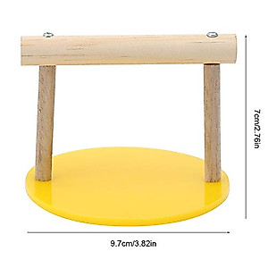 Hffheer Bird Cage Stand Wooden Table Parrot Perch Shelf Training Stands Playstand Playgound Play Gym Bird Cage Toys for Small and Medium Sized Parrot