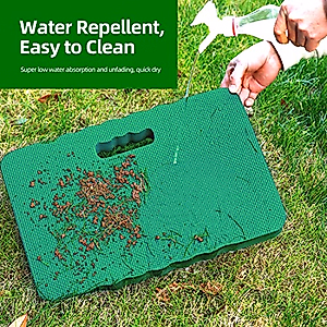 Ohuhu Premium Thick Kneeling Pad, 2-Pack Large Comfortable Gardening Knee Mat with 2 Different Surfaces, Extra Thick Knee Cushion Kneeler for Gardening, Work, Baby Bath, Exercise, 17 x 11 x 1.5 Inch