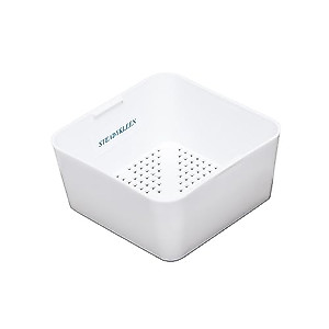 STEADYKLEEN - 6.5-inch Floor Drain Cover Alternative, Square Sink Drain Basket for Restaurants, Home and More, Commercial Sink Strainer with 0.19-inch Holes, Versatile Plastic Drain Screen Basket