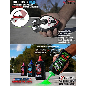 CE TOOLS SnapBack® Chalk Line with Releasable Tip