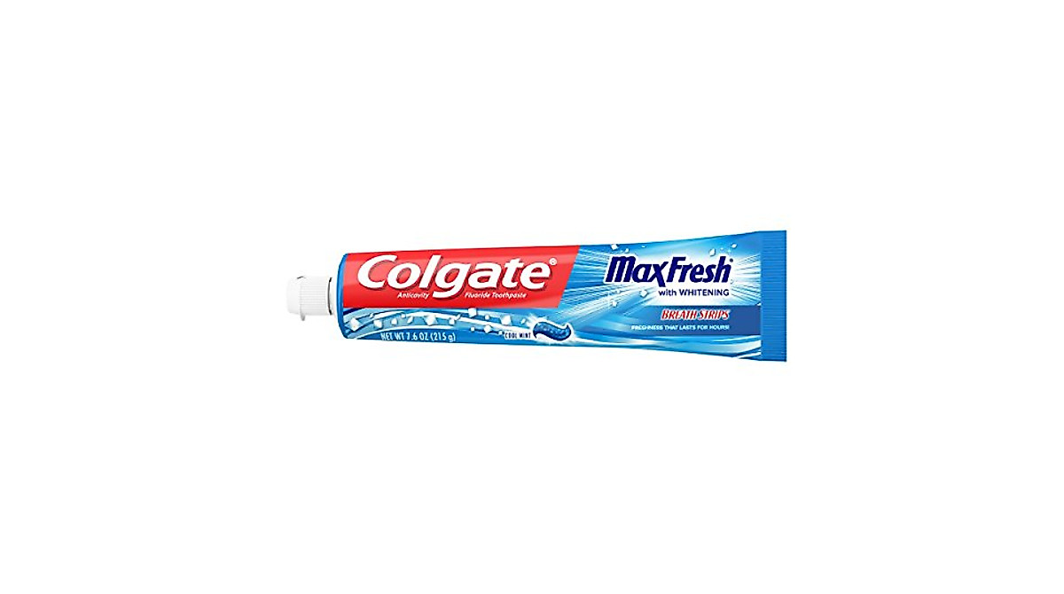 Colgate Max Fresh Toothpaste with Breath Strips | Long-Lasting Mint ...