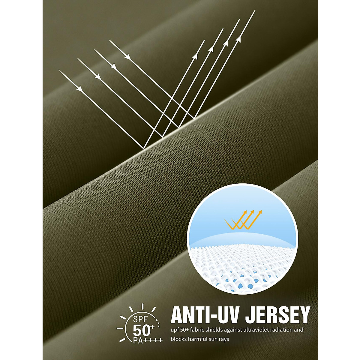 Zengjo Lightweight Hoodie Men Athletic UV Protection(Army Green,M)