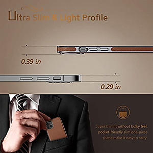 LOHASIC Designed for iPhone 13 Case, Luxury Leather Premium Business Classic Cover Non Slip Soft Grip Protective Men Women Phone Cases Cover Compatible with iPhone 13 6.1" 2021 5G - Brown