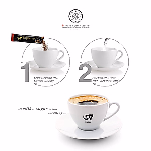 Trung Nguyen — G7 Instant Coffee — Espresso — 100% Arabica Coffee — Strong and Bold — Instant Vietnamese Coffee (15 Packets/Box, 4-Pack)