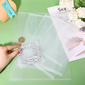 GLOBLELAND 60 Pcs Clear Stamp and Die Storage Bag Pockets 6 Size Plastic Storage Pocket Plastic Stamp Seal Storage Envelopes Case for DIY Paper Card Scrapbooking Craft