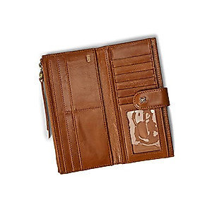 HOBO Max Continental Wallet for Women - Well-Structured Silhouette with Multiple Pockets, Card Slots, and Cotton Lining Truffle One Size One Size