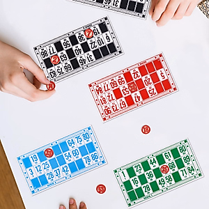 Ipetboom Russian Lotto Board Games Family Bingo Board Game Set of 48 Bingo Cards and 90 Wooden Chess, Great for Adults Kids Family Game Night, Halloween, School Classroom Activity, Bingo Parites