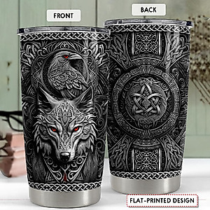 Viking Cup Tumbler 20oz Viking Gifts for Men Vikings Stainless Steel Insulated Tumblers Coffee Travel Drinking Mug Gift for Birthday Christmas