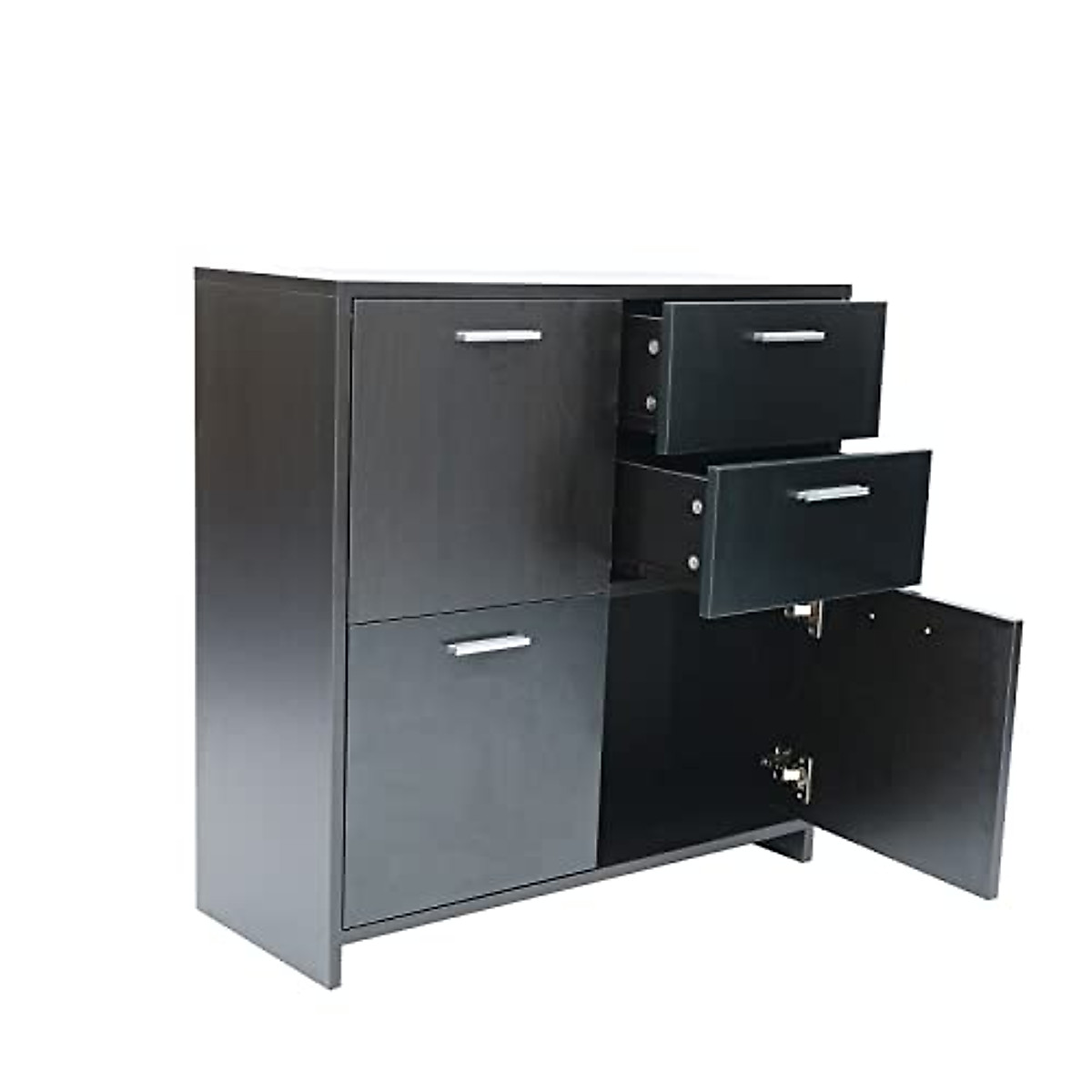 Nightstand Bedside Table Drawer Cabinet Storage Cabinet with 2 Drawers 3 Side Cabinet Modern Style Design Easy Storage Cabinet is Cleverly Designed Storage Tower Dresser