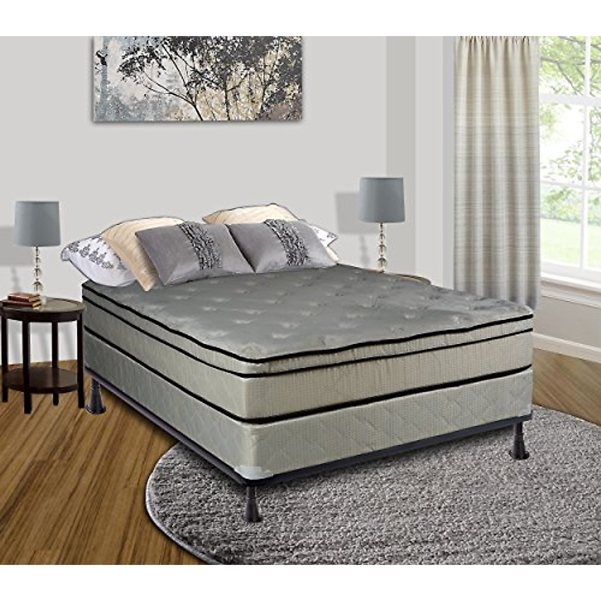 Continental Sleep Mattress, 11 Inch Euro Top Assembled , Orthopedic Full Mattress with Cozy Teddy Bear Fabric, Victoria Collection