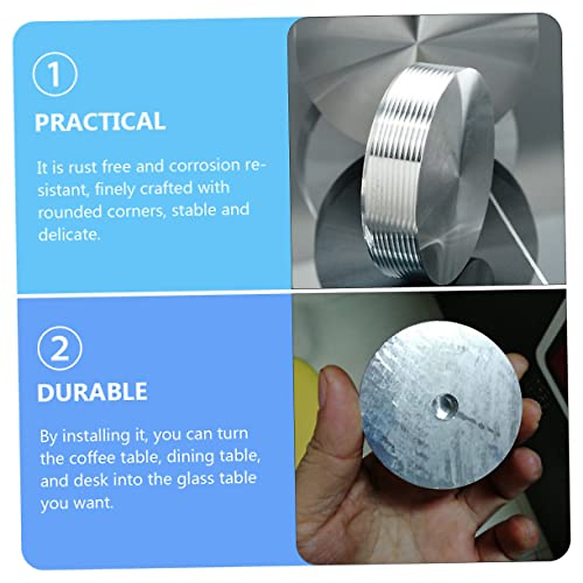 6pcs Solid Aluminum Cake Sublimation Blank Sublimation Badge Reel Blanks Aluminum Circle Disc Round Metal Coffee Table Thick Aluminum Discs Aluminum Alloy Glass Aluminum Sticker