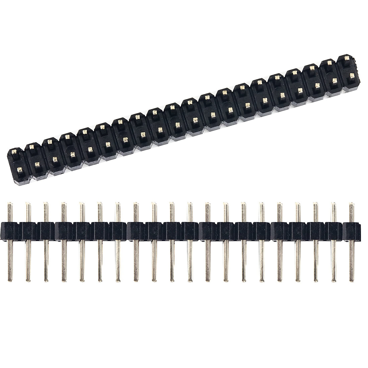 20pcs Break-Away 0.1" 2x20-pin Strip Dual Male Headers for Raspberry Pi Zero GPIO (Long 11mm / 0.43")