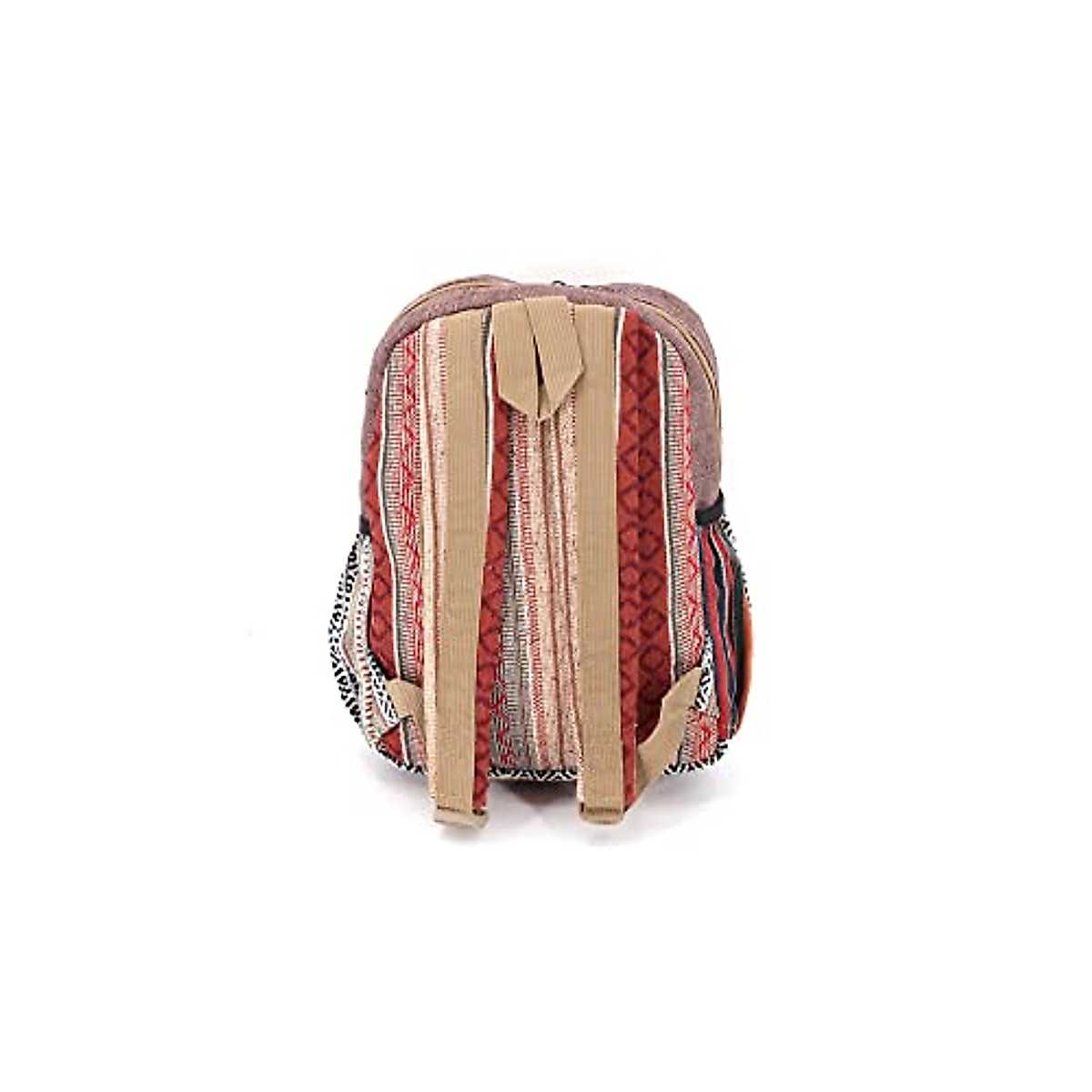 Unique Tie-dye Mini Hemp Backpack Small Back Pack Boho Backpack 100% Himalaya Hemp| 100% VEGAN | Handmade with Love. (Brown)