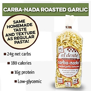 AL DENTE Carba-Nada Roasted Fettuccine, Garlic, 10 Ounce (Pack of 6)