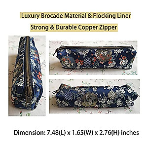 YEALGHAR Flower Pencil Case Aesthetic, Small Pencil Pouch Zipper Pouch, Slim Pen Case, Cute Travel Cosmetic Bag School Supplies for Girls Women