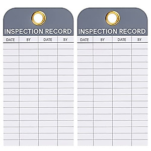 24 Pack Safety Inspection Tags, Record Label Tags with Cable Ties for ...