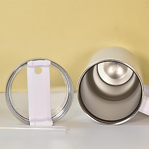 FECBK 40 oz Sublimation Tumbler with Handle and Straw Keeps Cold for 34 Hours 8 Pack Stainless Steel Double Wall Vacuum Insulated Travel Mug Cup Tumblers Bulk Sublimation Blank White