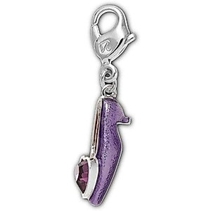 SWAROVSKI Purple Crystal Charm FLAT SHOE AMETHYST #1111119
