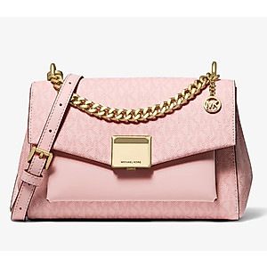 Michael Kors Lita Medium Logo Crossbody Bag, Dark Powder Blush